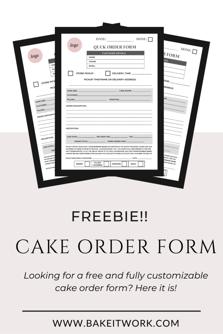 Cake Order Form - bakeitwork.com