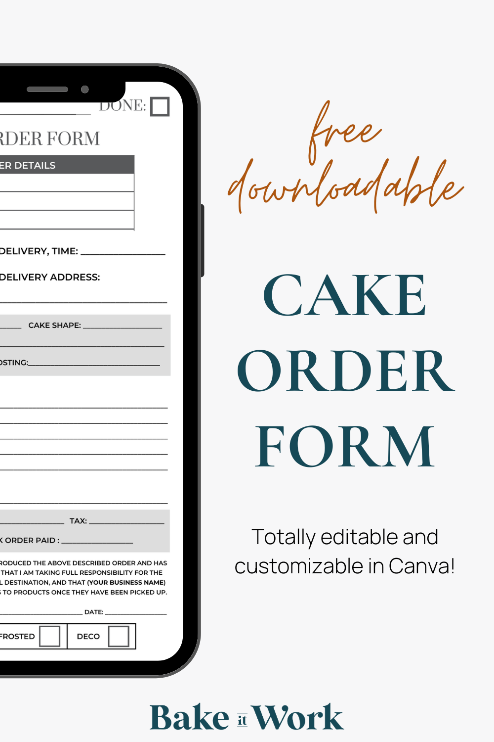 Downloadable Cake Order Form - bakeitwork.com